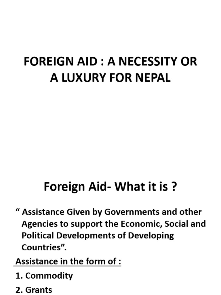 Foreign Aid For Development | PDF | Aids | Development Aid