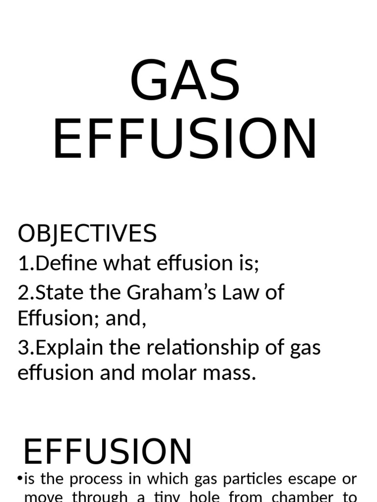 GAS EFFUSION With Worksheet | PDF