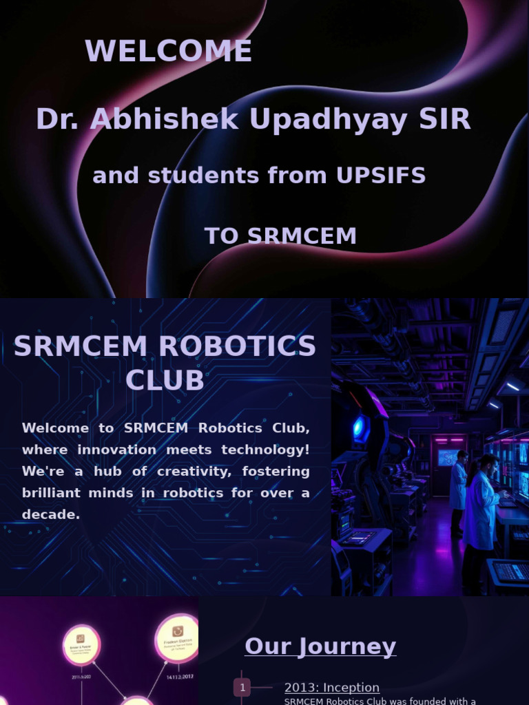 SRMCEM Robotics Club.pptx | PDF | Robotics | Unmanned Aerial Vehicle