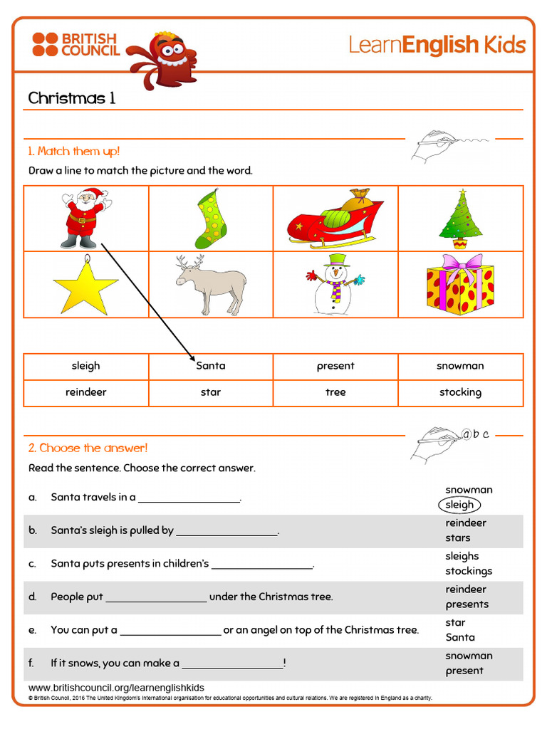 christmas exercises | PDF | Santa Claus | Santa Claus's Reindeer