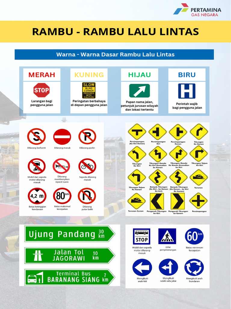 Contoh RAMBU - RAMBU LALU LINTAS (40 X 60) | PDF