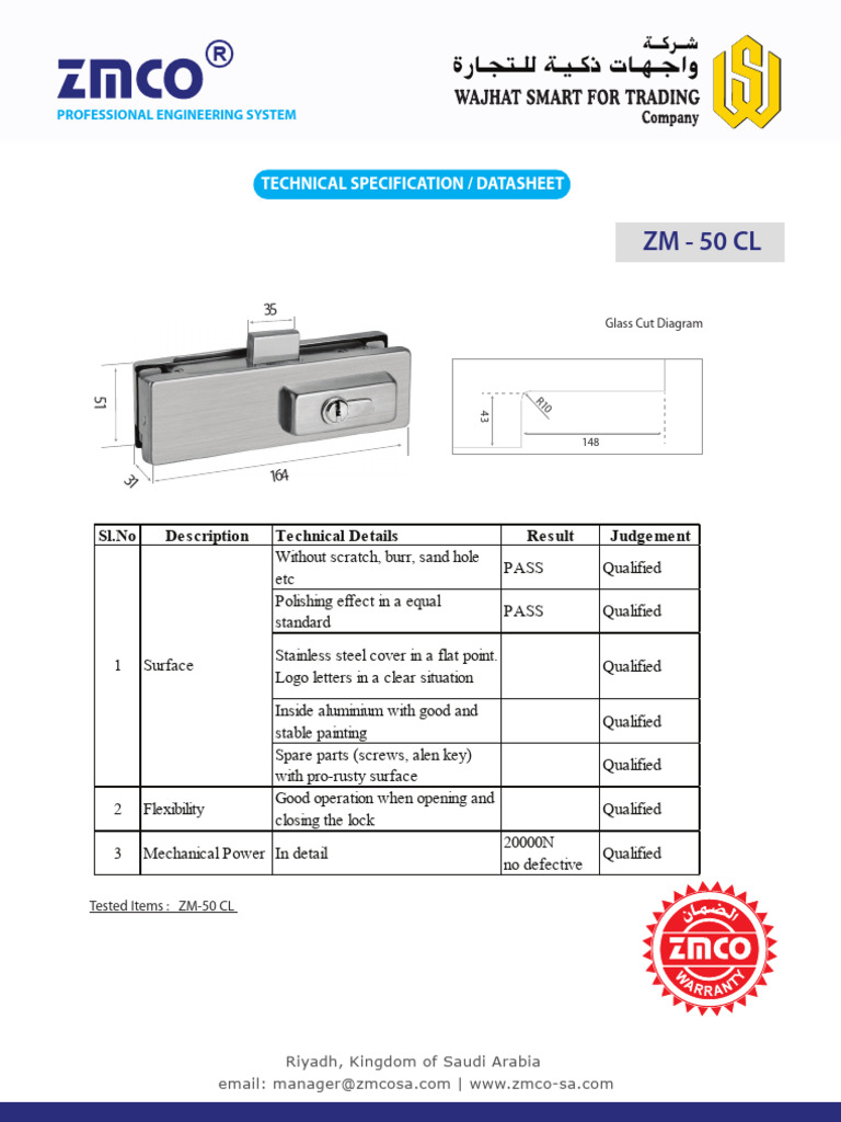 ZM-50 CL Technical Specification Report | PDF | Industrial Processes ...