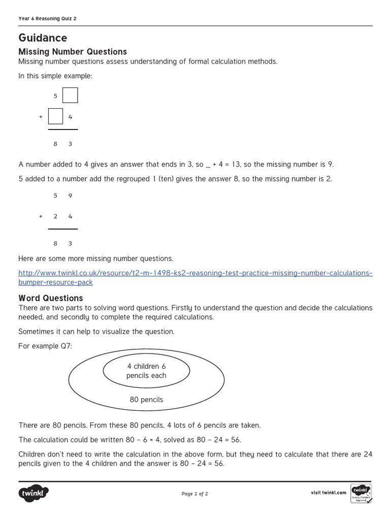 Reasoning Quiz 2 Guidance | PDF