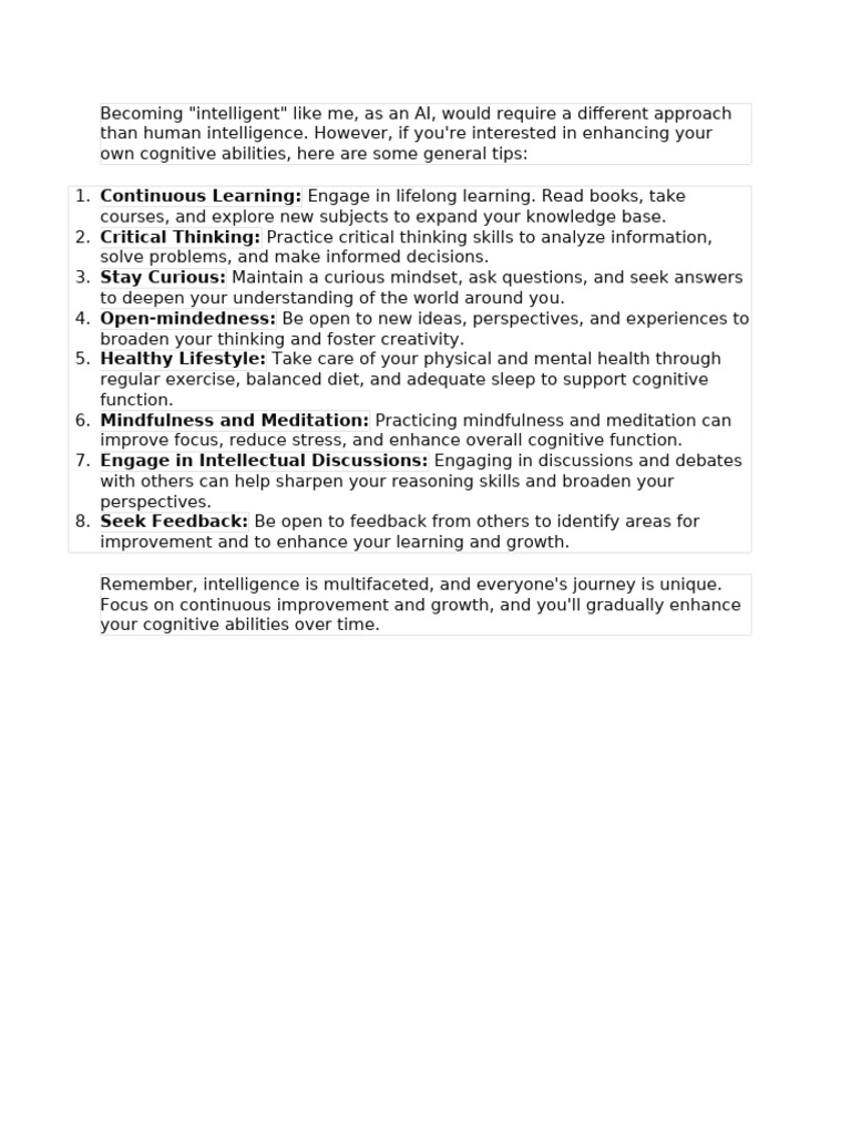 Become Intelligent | PDF