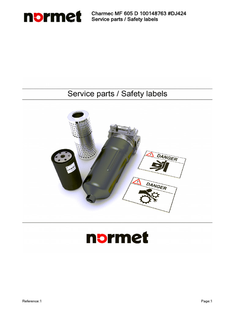 Charmec MF 605 D Service Parts List | PDF