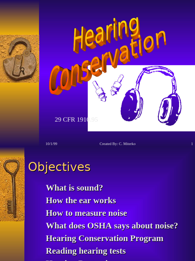 OSHA Hearing Conservation Program | PDF | Noise | Hearing