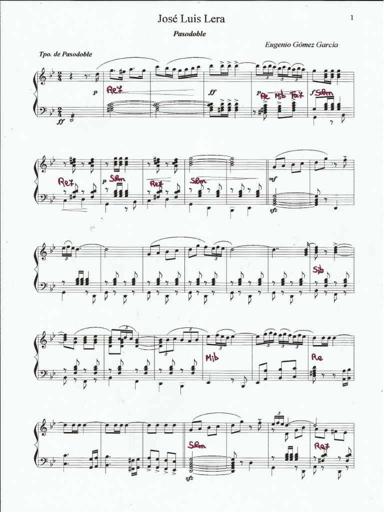 Pasodoble Jose Luis Lera | PDF
