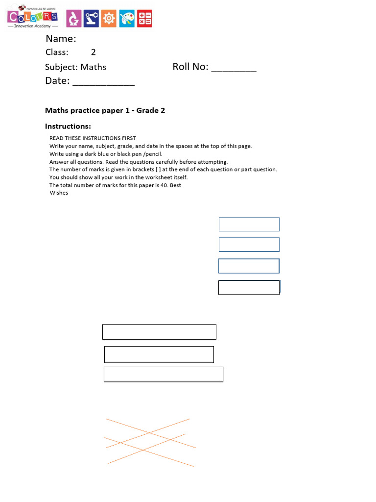 Gr2 - Math - SA1 2024 Practice Paper 1 Answer Key | PDF | Triangle | Polytopes