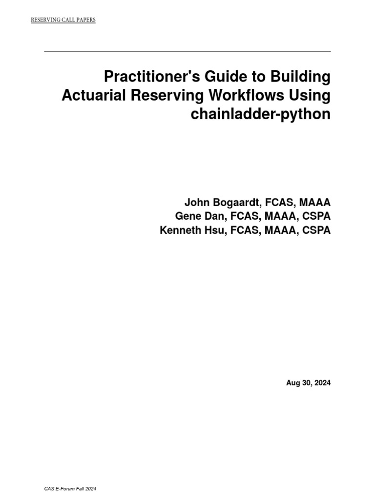 Cain Ladder and Python | PDF | Version Control | Spreadsheet
