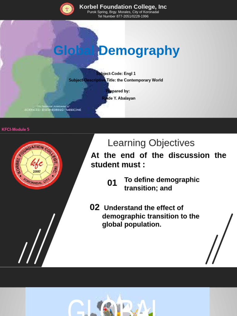 Ppt. 5 Global Demography | PDF | Demography | World Population