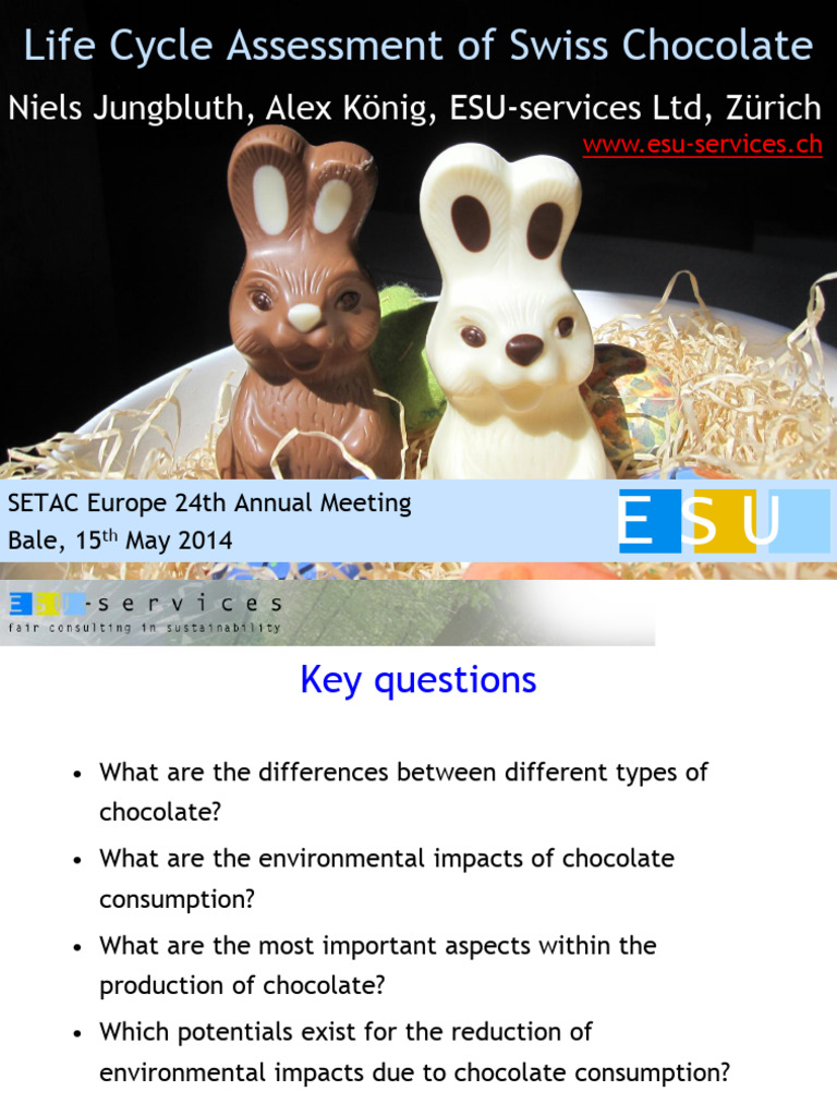 Swiss Chocolate Environmental Impact | PDF | Life Cycle Assessment ...