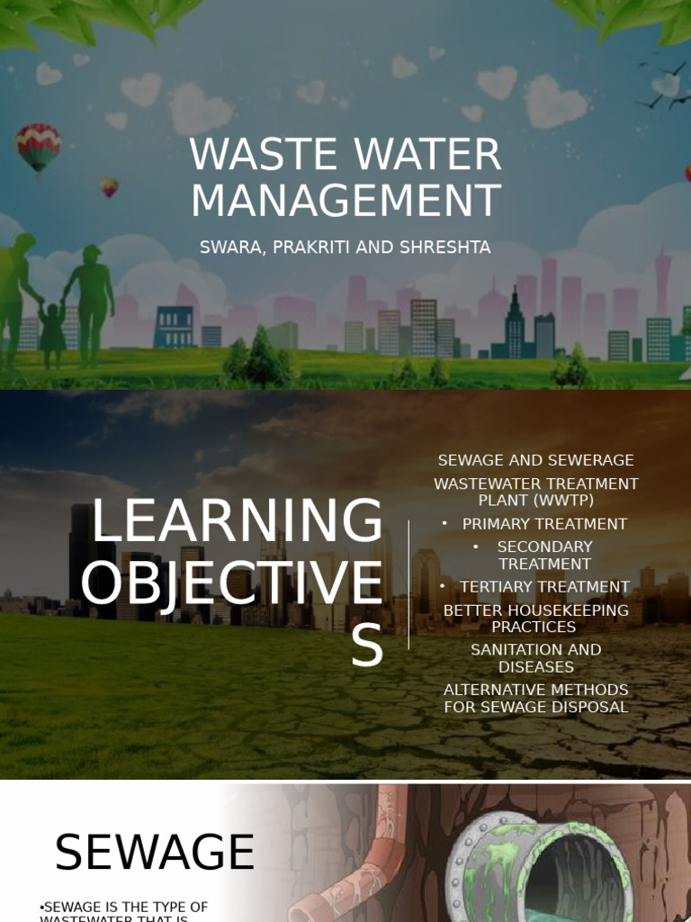 Waste Water Management | PDF | Sewage Treatment | Sanitary Sewer