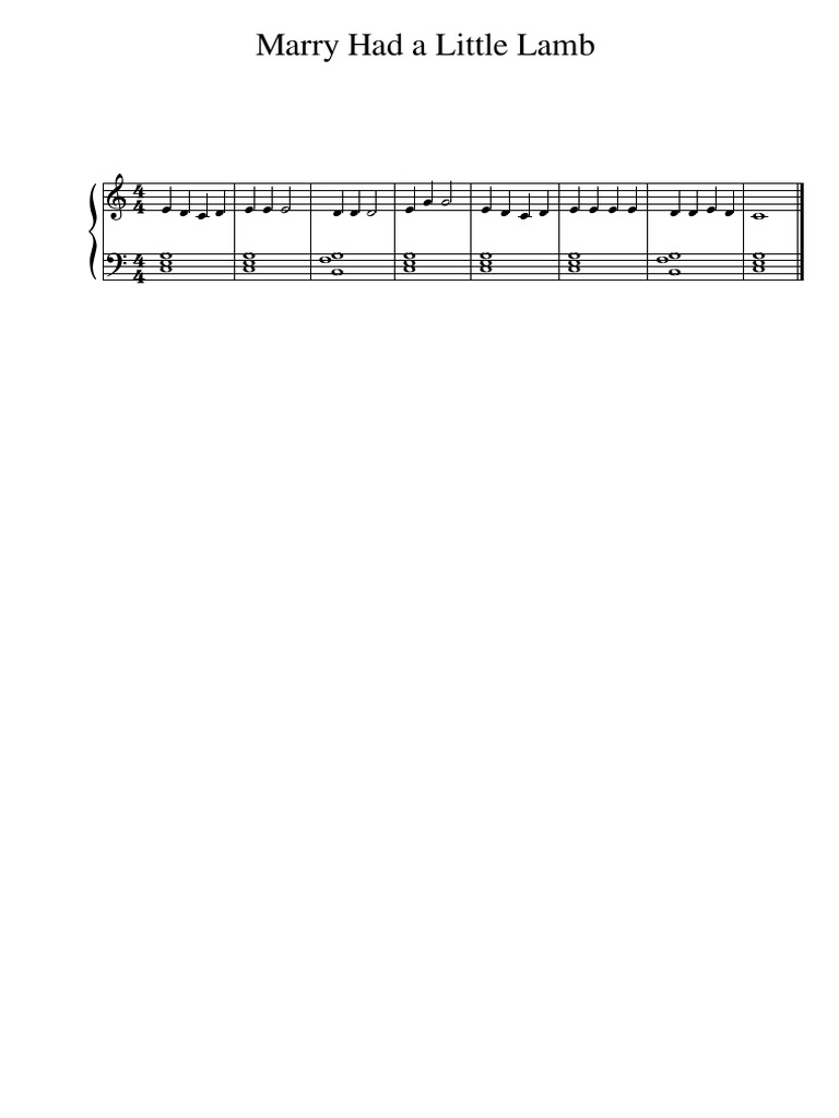 Marry Had A Little Lamb | PDF