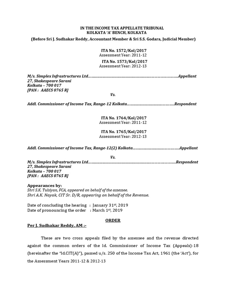 Tax Tribunal Ruling: Simplex vs. CIT | PDF | Banks | Money