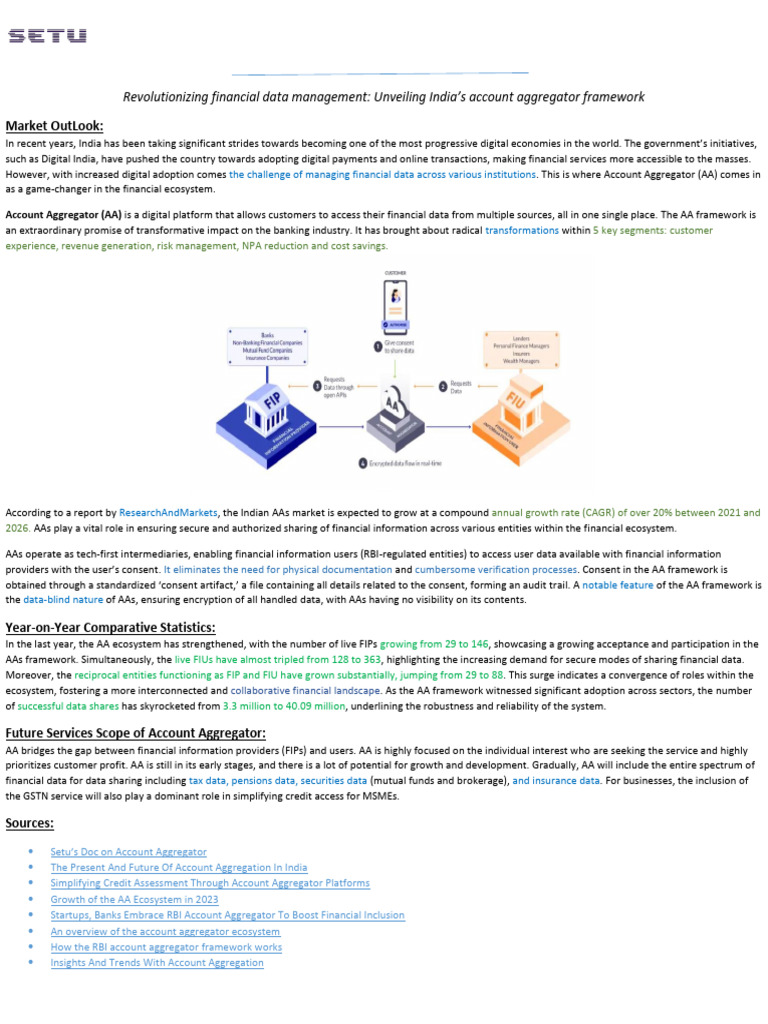 Account Aggregator Insights - Deliverable 1 | PDF | Banks | Information