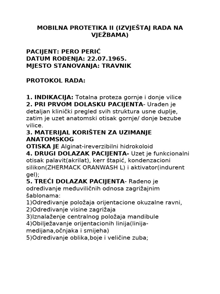 Mobilna Protetika II | PDF