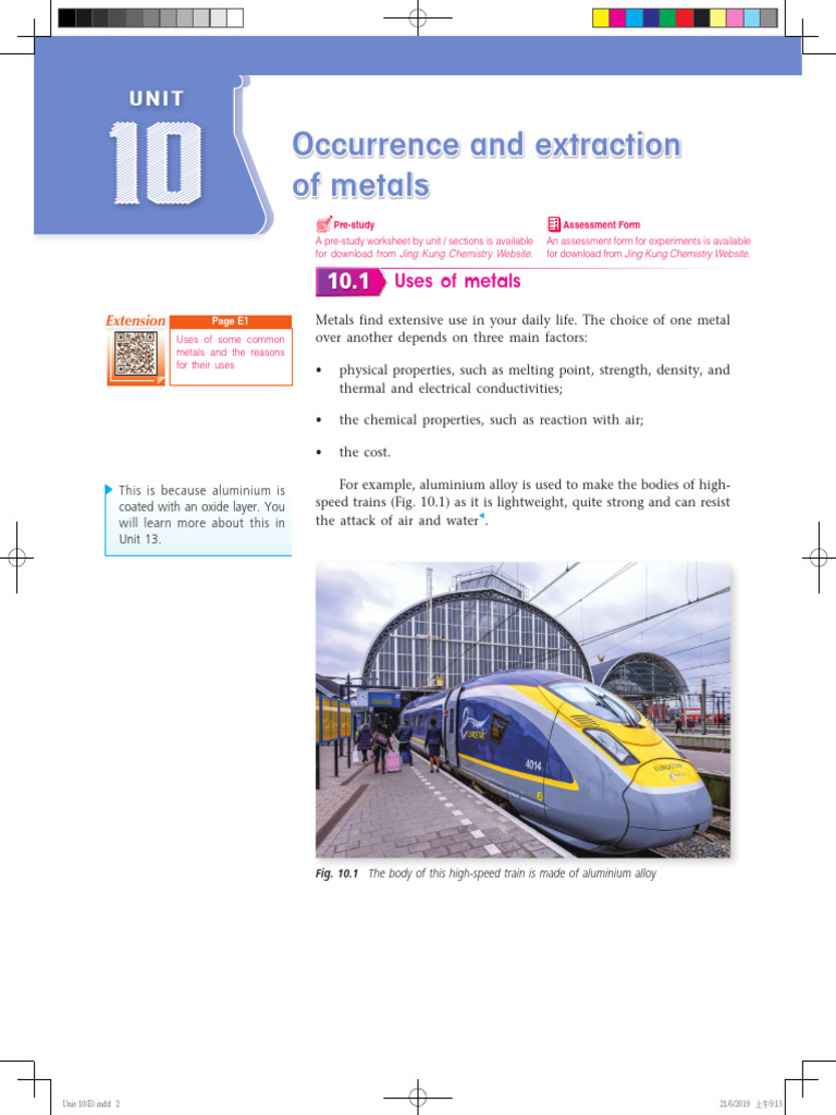 TE Unit 10(E) | PDF | Oxide | Iron