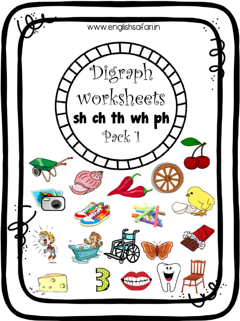 Digraph Worksheets Pack 1: sh ch th wh ph | PDF