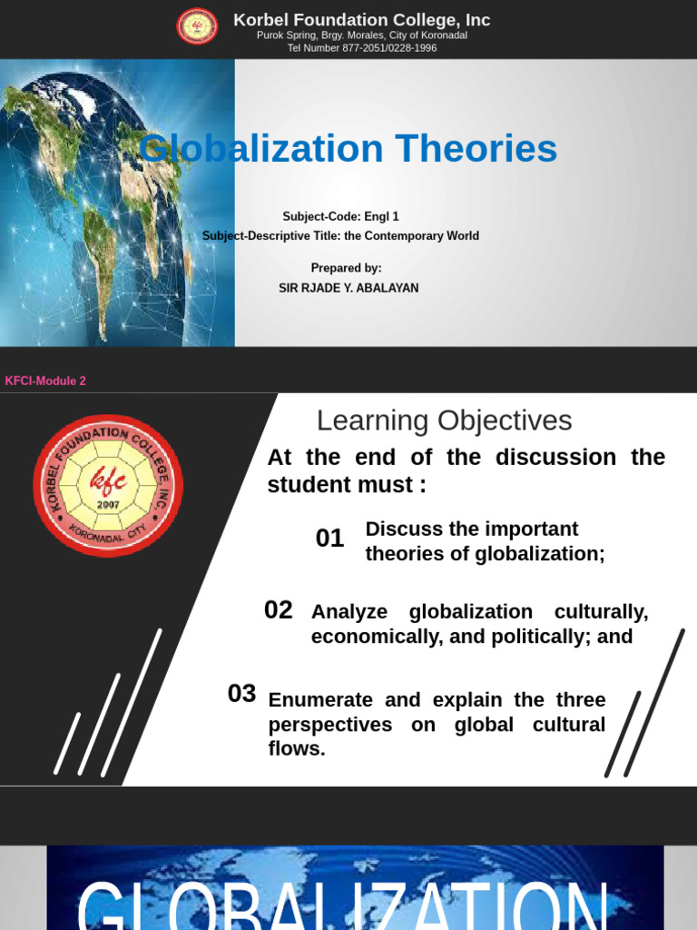 ppt.-2-globalization-theories-2 (1) | PDF | Globalization | Economies