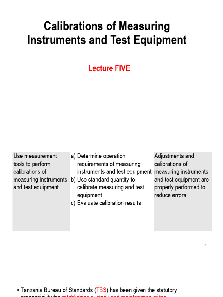 LECTURE 5 | PDF | Calibration | Resistor