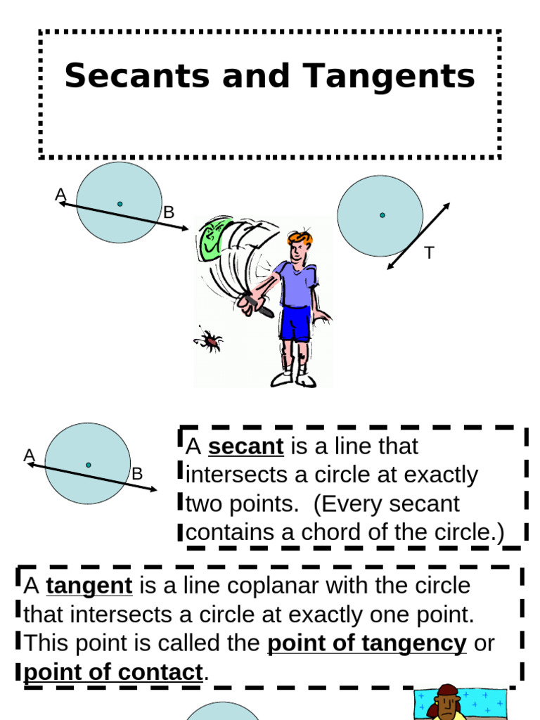 6 Secants and Tangents | PDF | Perpendicular | Circle