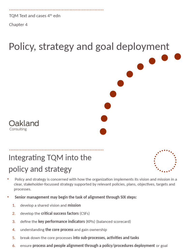 Week-5 Policy, Strategy Goal Deployment (1) | PDF | Performance Indicator | Goal