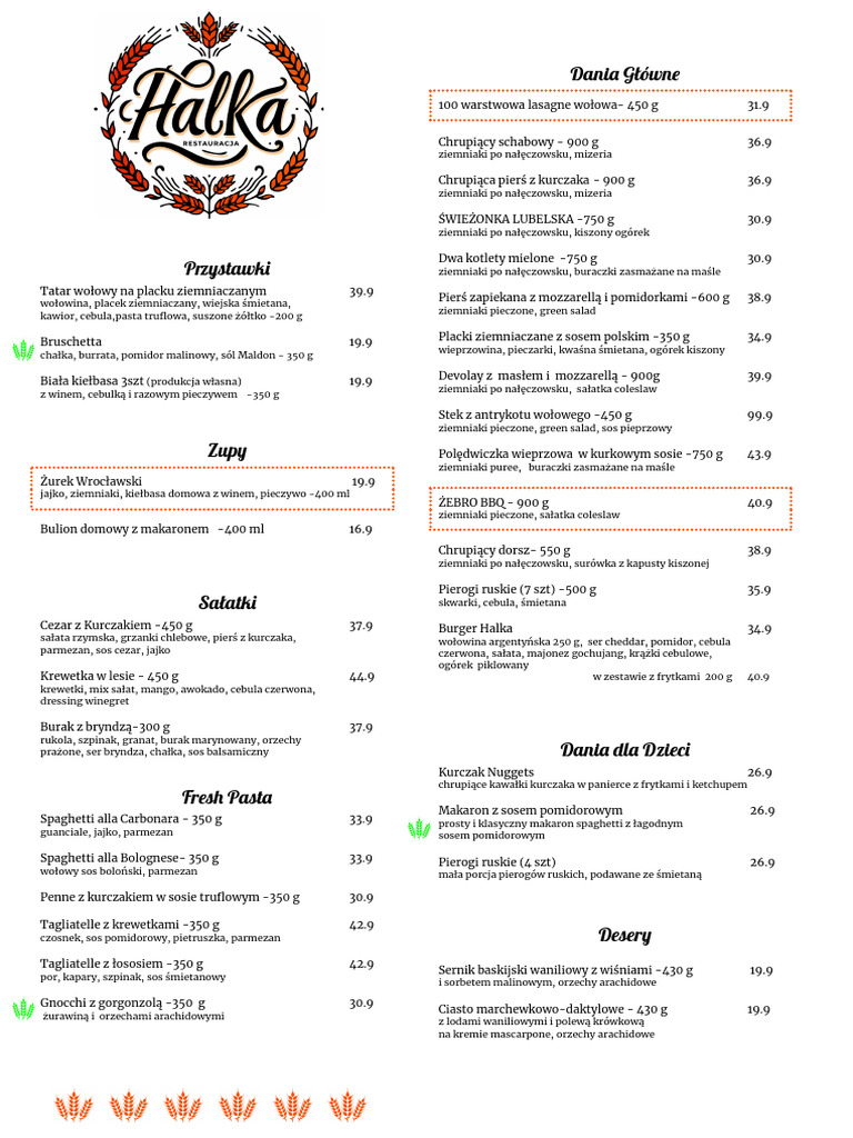 Halka Menu | PDF