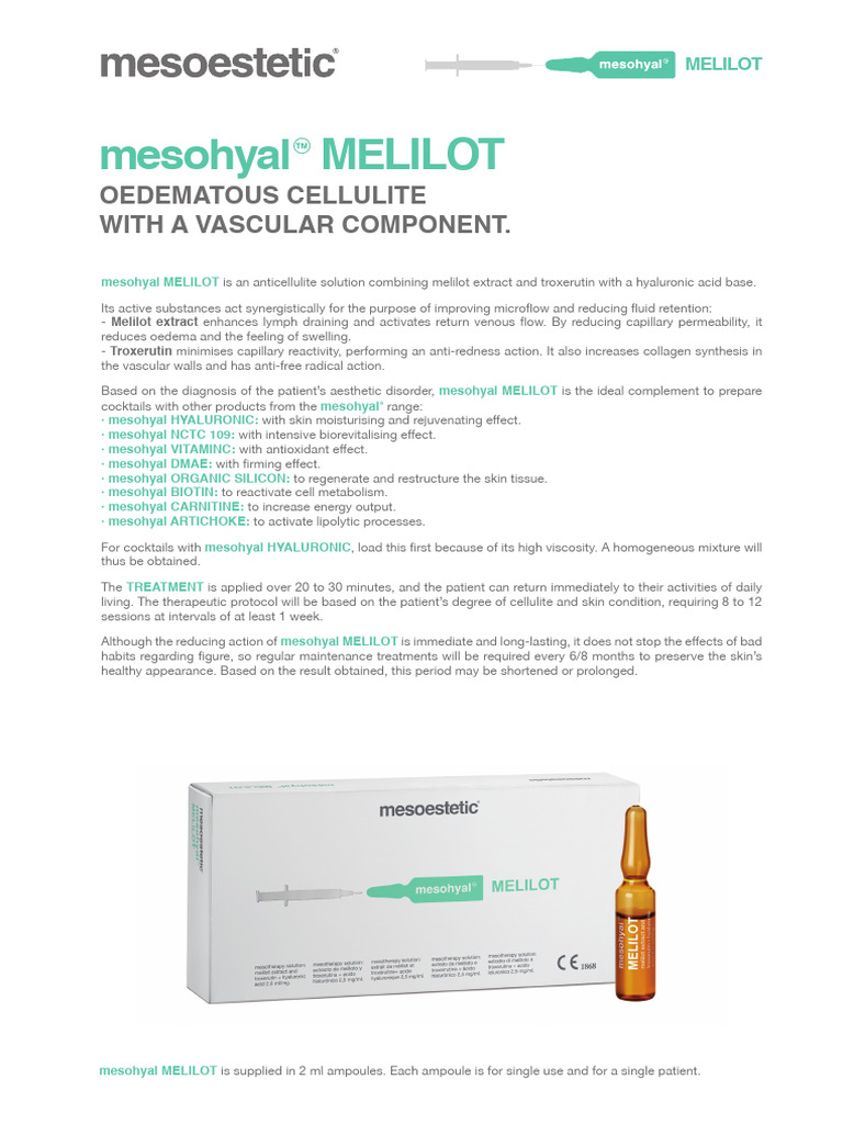melilot-en | PDF | Edema | Injection (Medicine)