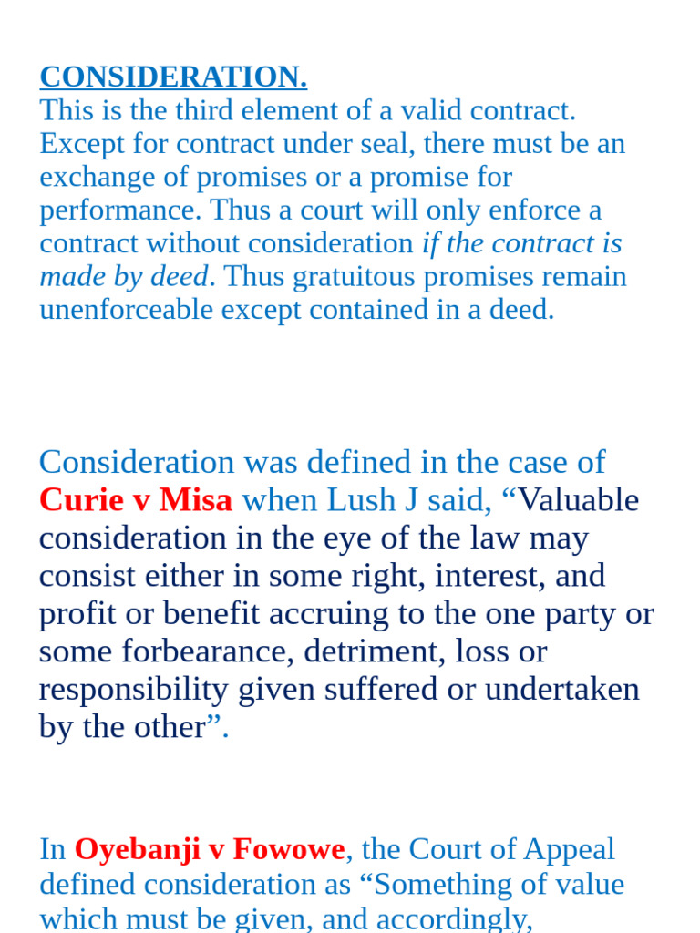 4. Consideration | PDF | Consideration | Estoppel