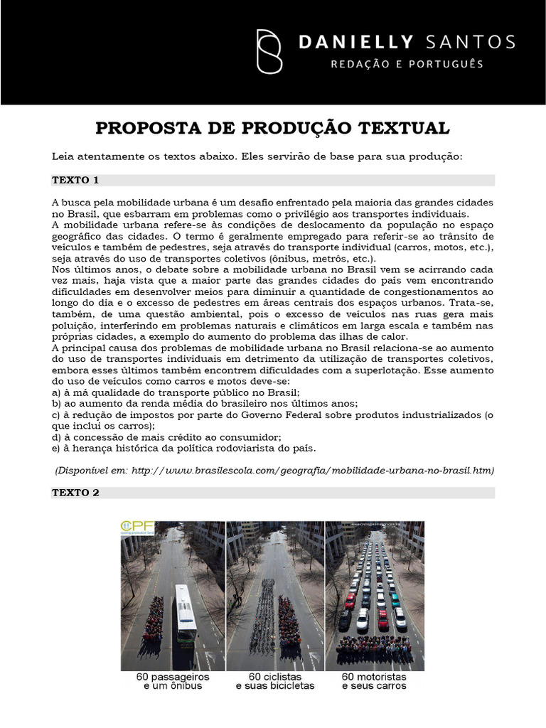 Proposta 2 - Mobilidade Urbana | PDF | Transporte público | São Paulo