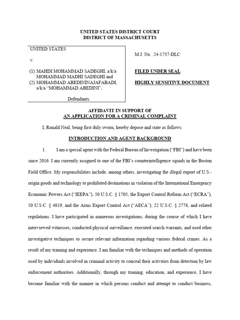 Complaint Affidavit | PDF | Virtual Private Network | Federal Bureau Of ...