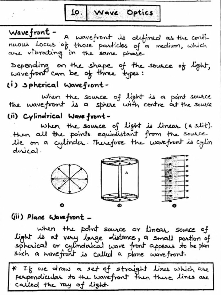 Ch-10, Wave Optics | PDF
