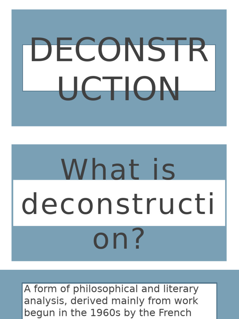 Deconstruction | PDF