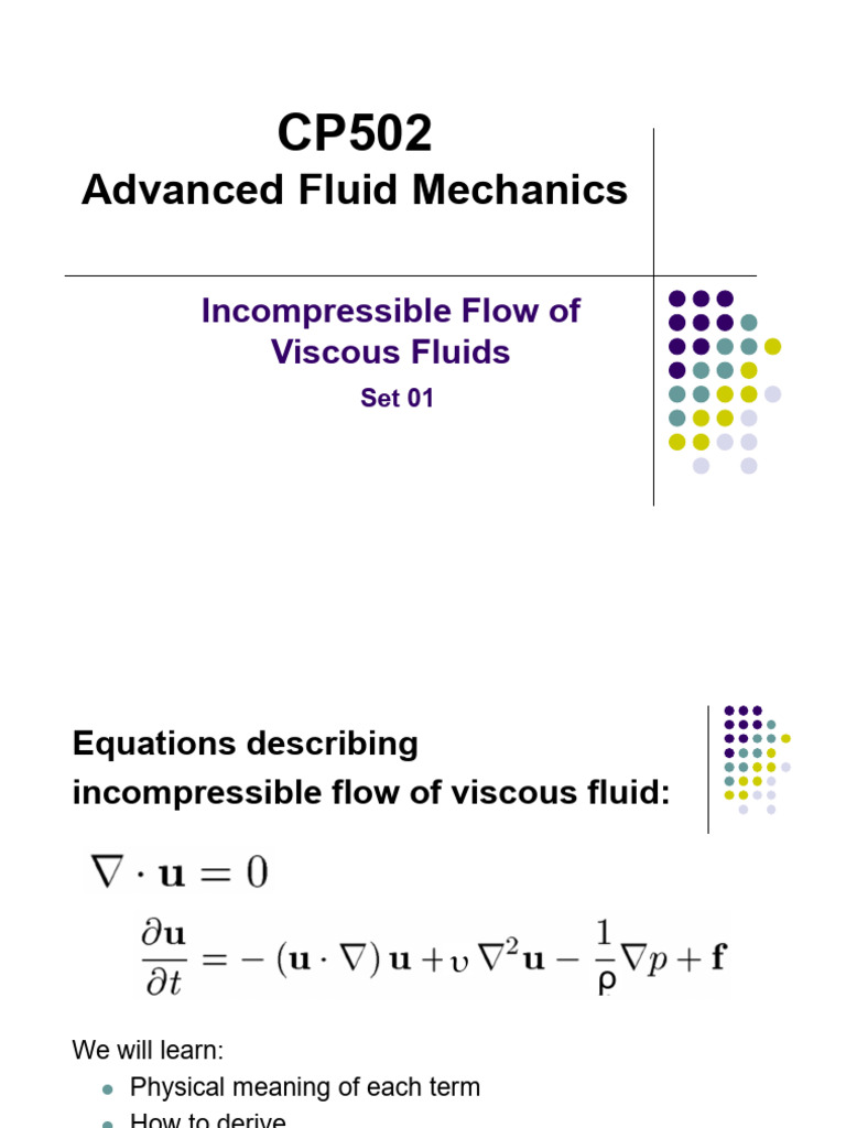 2024_ViscousFlow_Set01 | PDF | Navier–Stokes Equations | Fluid Dynamics