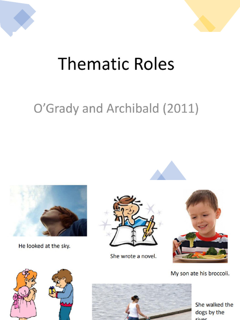 ENGL 444 Lecture 5 A Thematic Roles | PDF