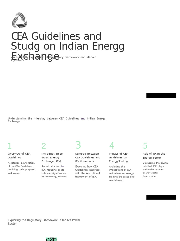 CEA Guidelines and Study On IEX 4 | PDF | Corporate Social ...