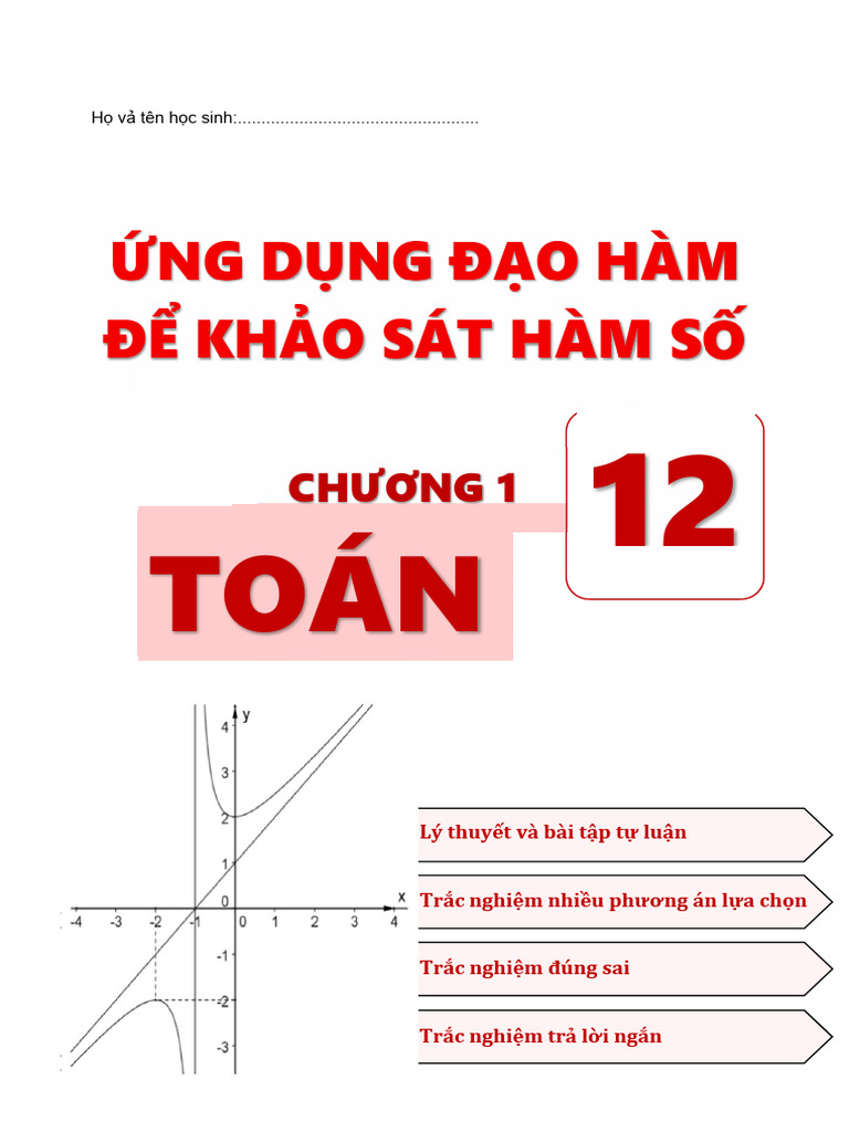 Ung Dung Dao Ham de Khao Sat Ham So Toan 12 Ctst Tran Thanh Yen | PDF