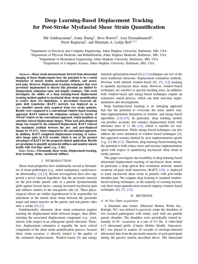 Ashikuzzaman IEEE ISBI 2024 | PDF | Ultrasound | Shoulder