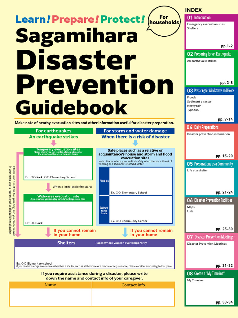 Disaster Prevention Guidebook | PDF | Emergency Evacuation | Emergency ...