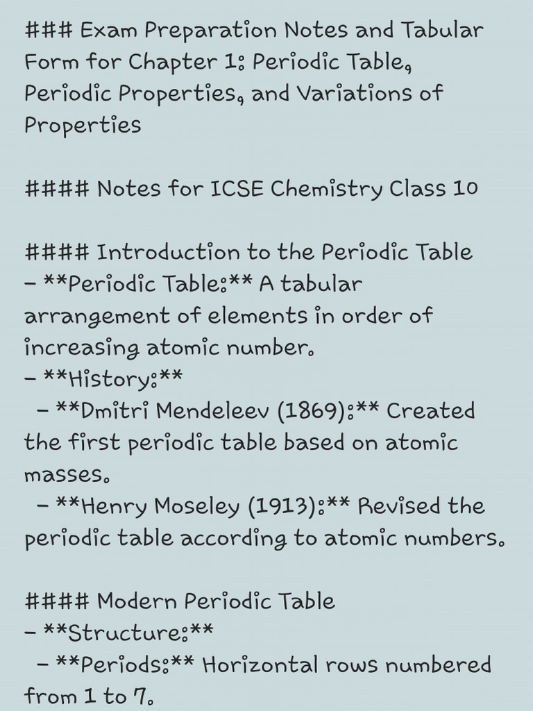 Periodic Table | PDF