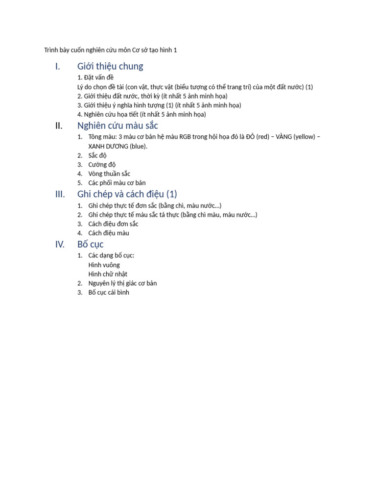 yeu cau mon csth 1 | PDF