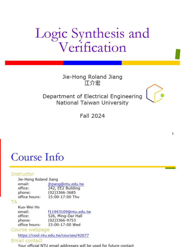 lecture01-intro | PDF | Logic Synthesis | Logic Gate lecture01-intro | PDF | Logic Synthesis | Logic Gate