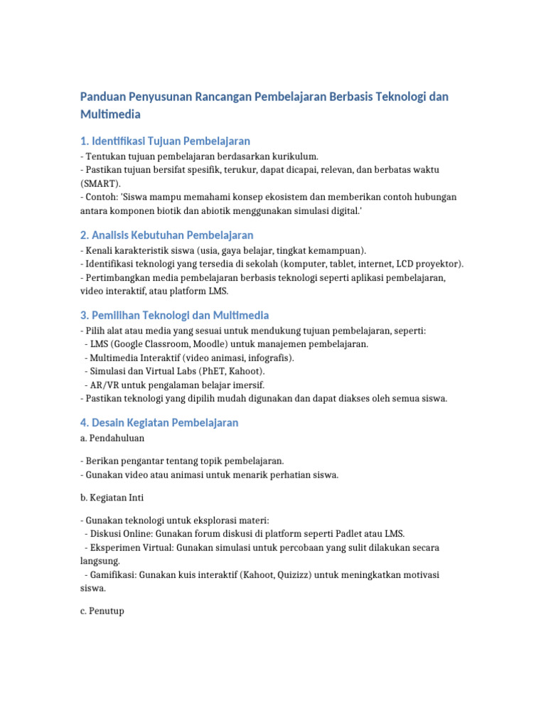 Panduan_Rancangan_Pembelajaran | PDF