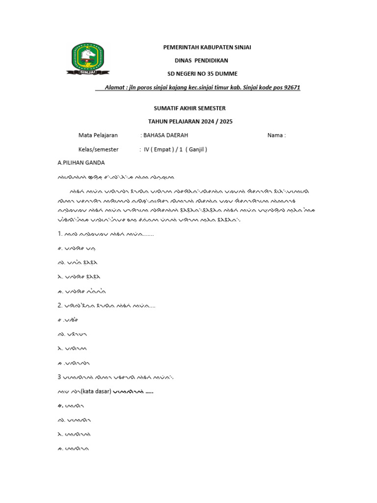 bhs daerah kls 5 | PDF