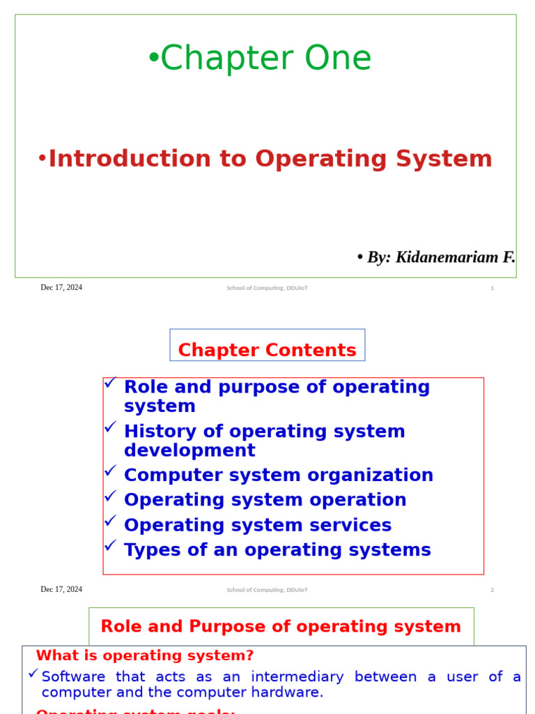 Intro to Operating Systems | PDF | Operating System | Input/Output