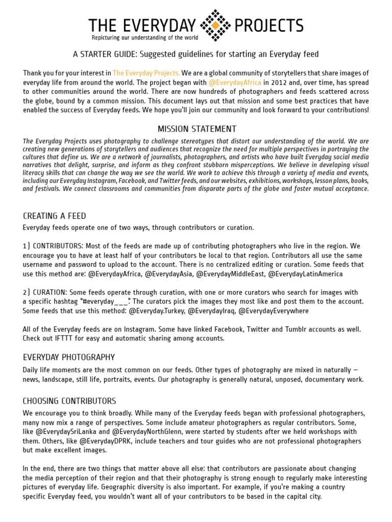 The Everyday Projects Starter Guide - 2018 | PDF | Mass Media | World Wide Web
