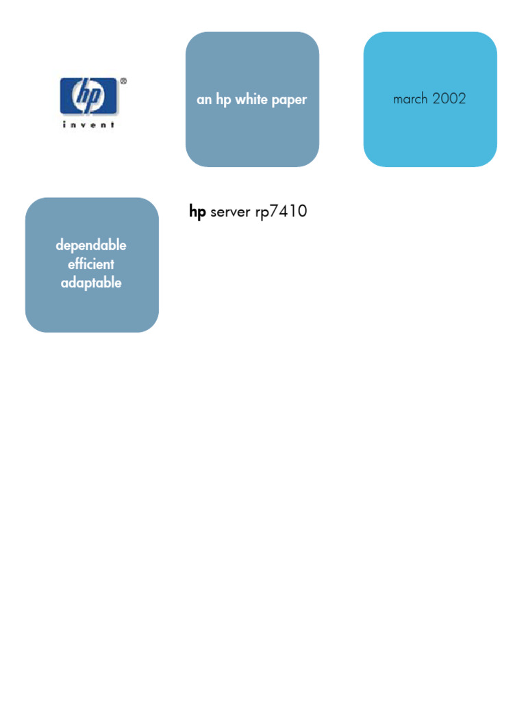rp7410 White Paper | PDF | Central Processing Unit | Operating System