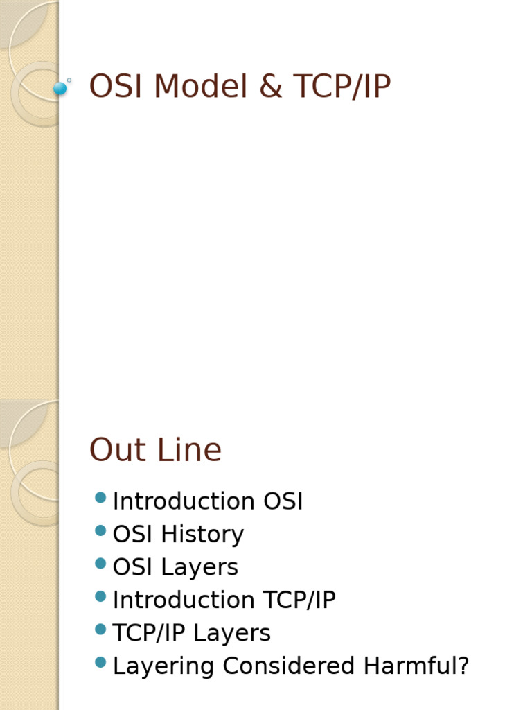 Unit 1 Ositcp | PDF | Osi Model | Internet Protocol Suite