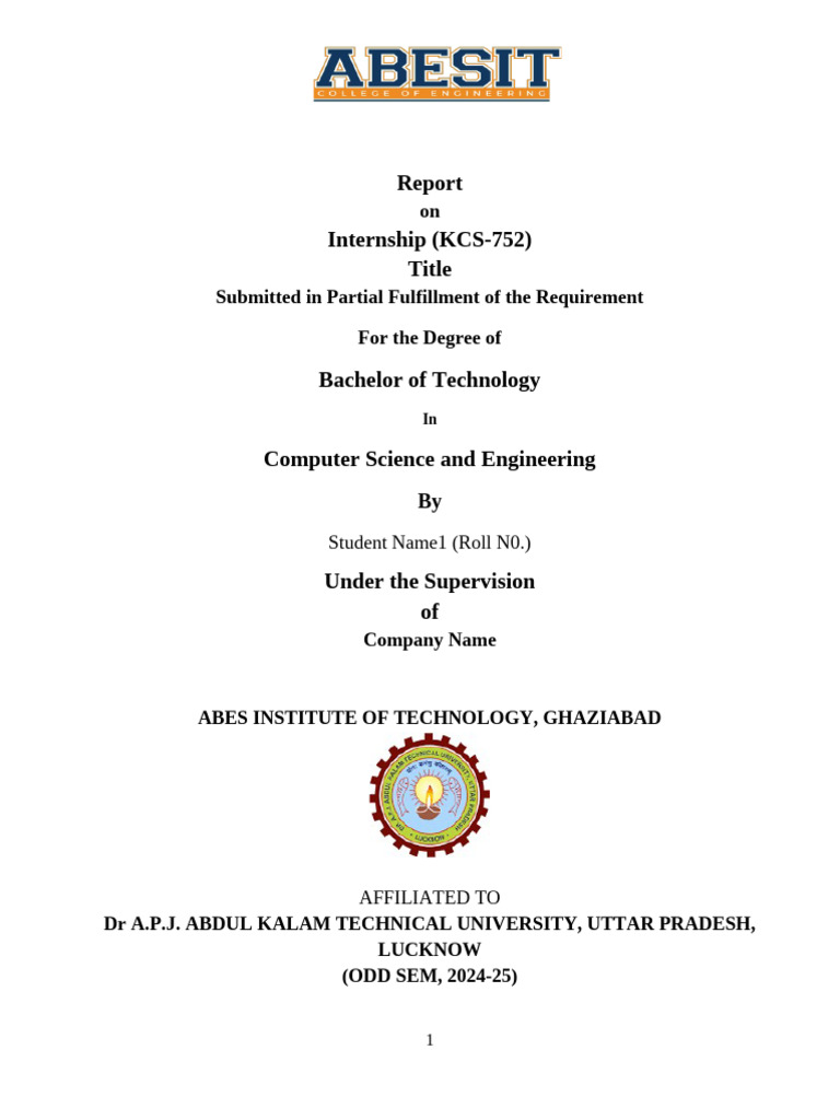Internship Report Format | PDF | Deep Learning | Statistical Classification