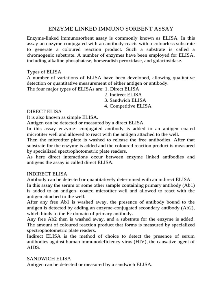 ELISA | PDF | Elisa | Immunology